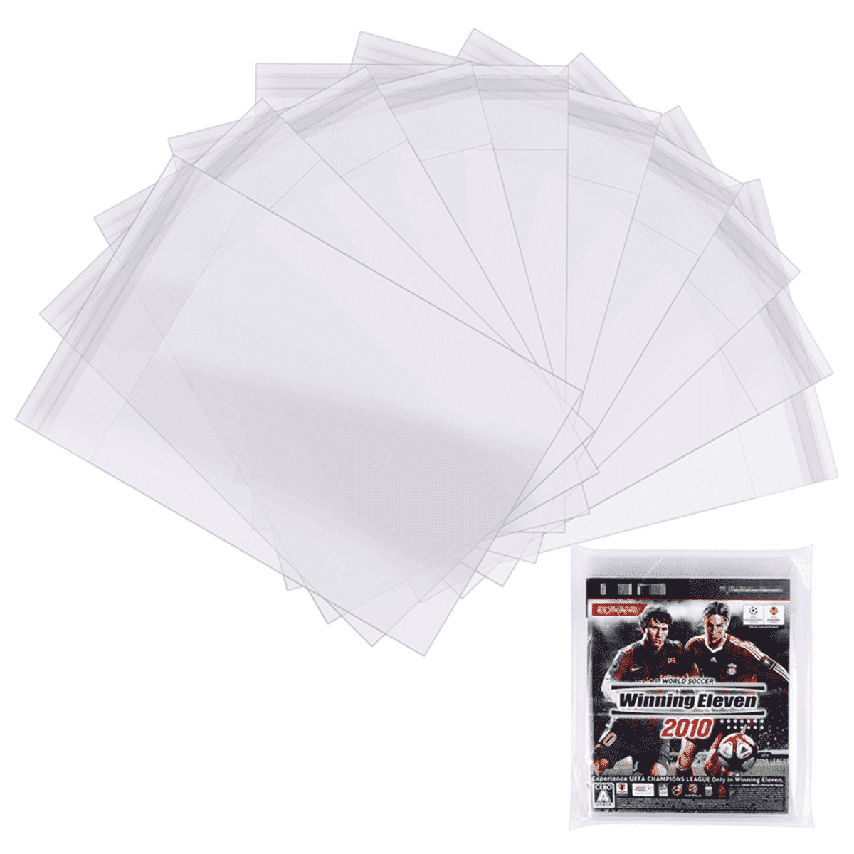 100 PCS Resealable Sleeve OPP Plastic Bags for Sony PS3 CD Game Case ...