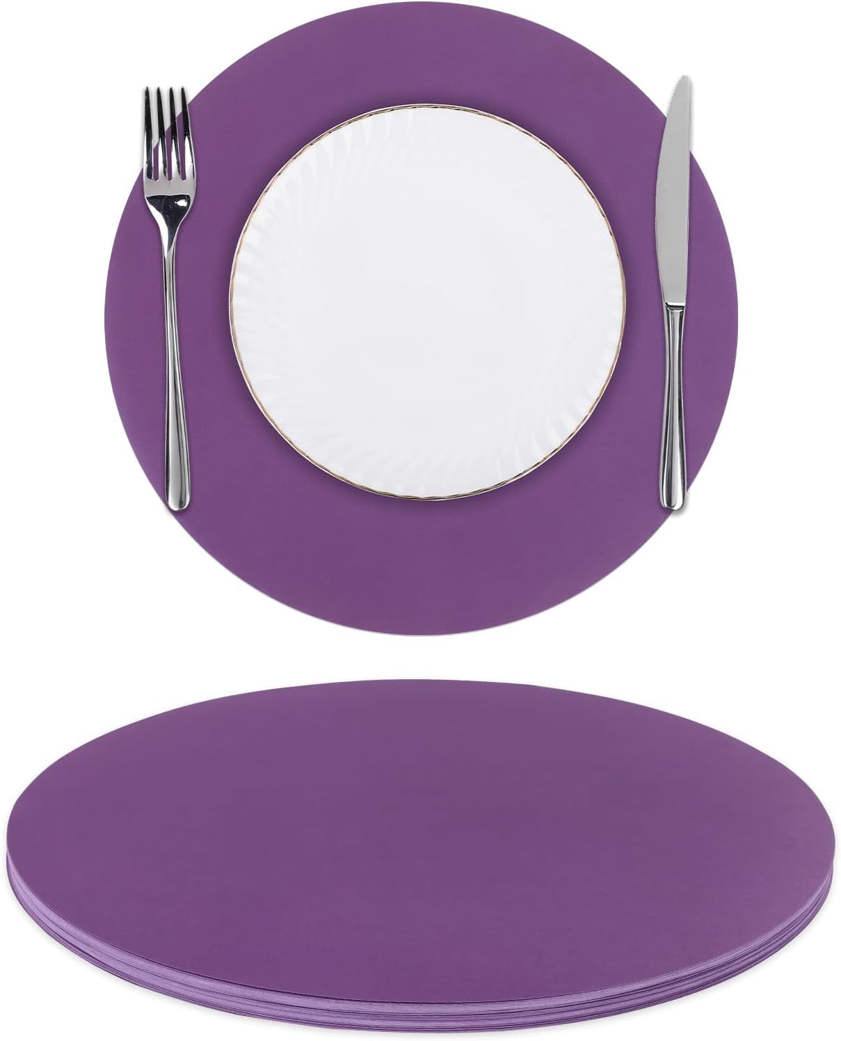 100 PCS Round Paper Placemats 13 inch Disposable Paper Place Mats for ...