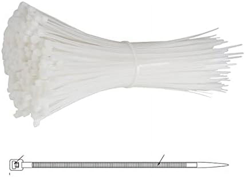 100 PCS Self-Locking Nylon Cable tie Black/White Cable tie Fastening ...