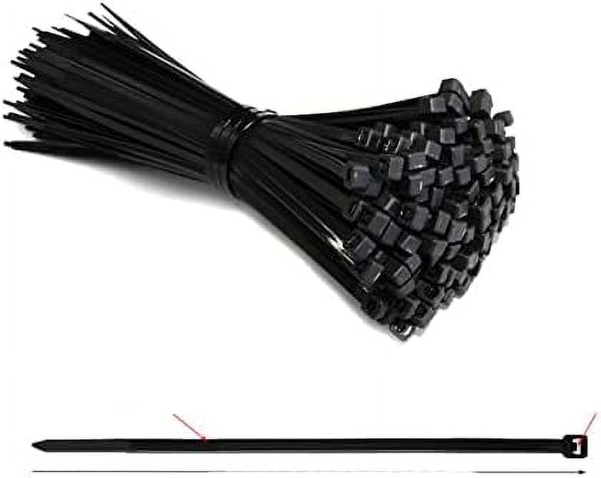 100 PCS Self-Locking Nylon Cable tie Black/White Cable tie Fastening ...