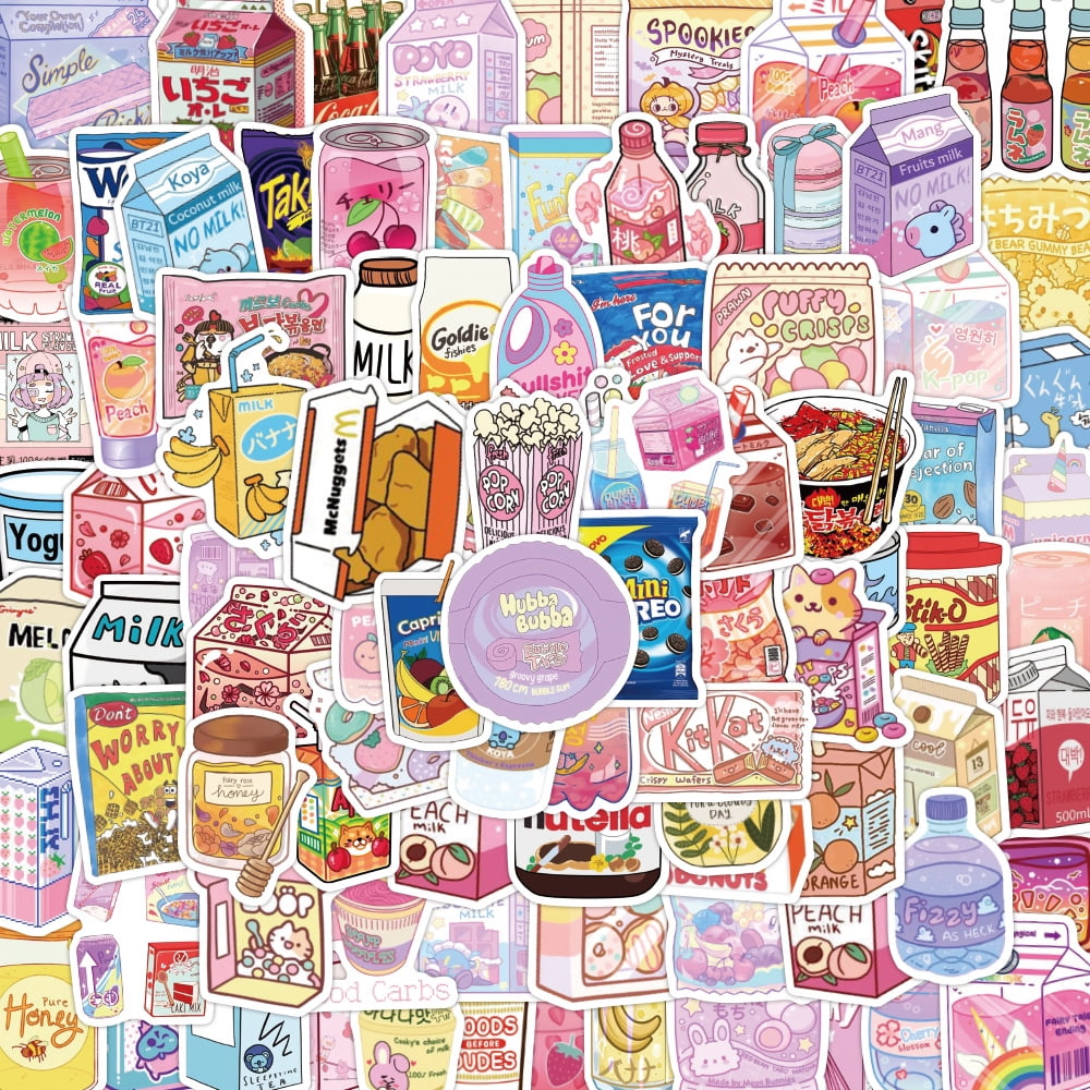 100 PCS Stickers Pack, Waterproof Cute Cool Teens Funny Theme Stickers ...