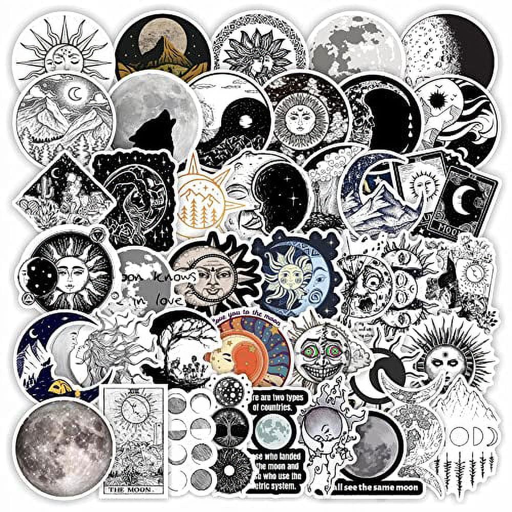 100 PCS The Sun and Moon Planet Stickers Astronomy Celestial Decals for ...