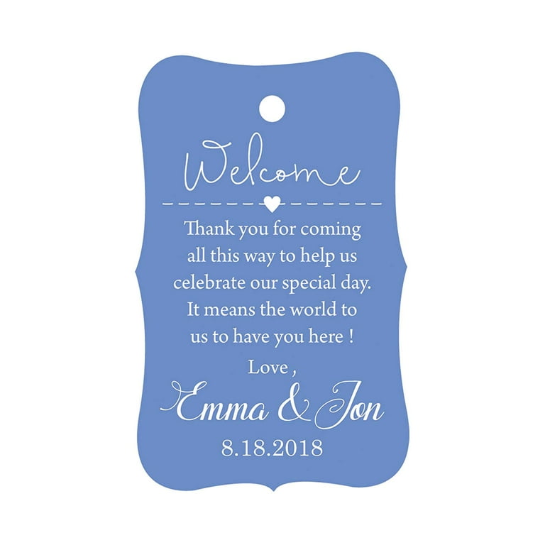 Hang Tags For Personalized Wedding Favors Custom Wedding Favor Tags,