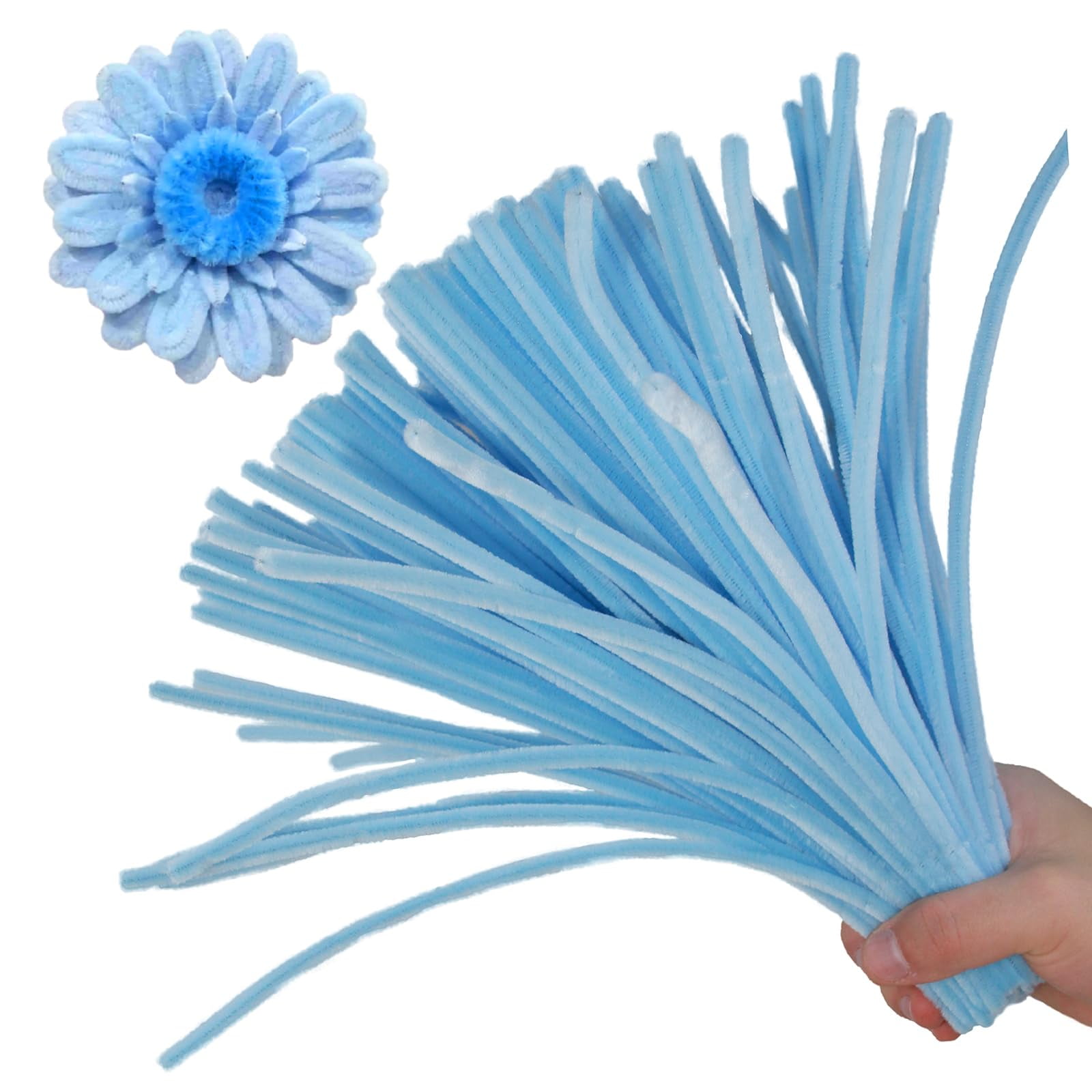 100 PCS White Pipe Cleaners Craft Bulk DIY Art Supplies for Kids ...