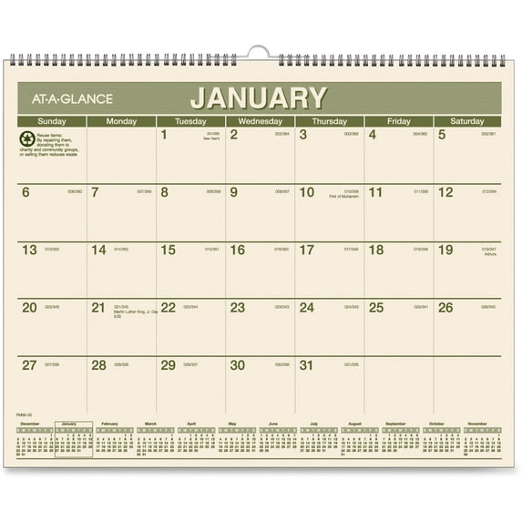 100% PCW Monthly Wall Calendar - Walmart.com