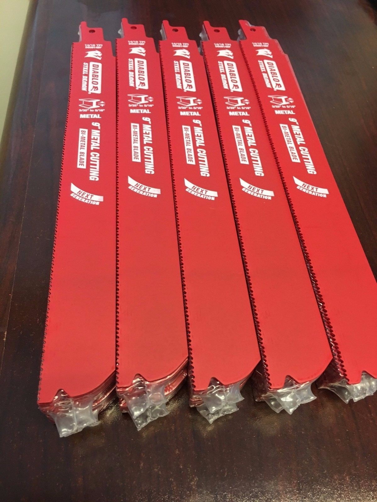 100 PK Freud DS0914BF200 Diablo Demon 9" 14/18-TPI Metal Reciprocating Saw Blade - Walmart.com