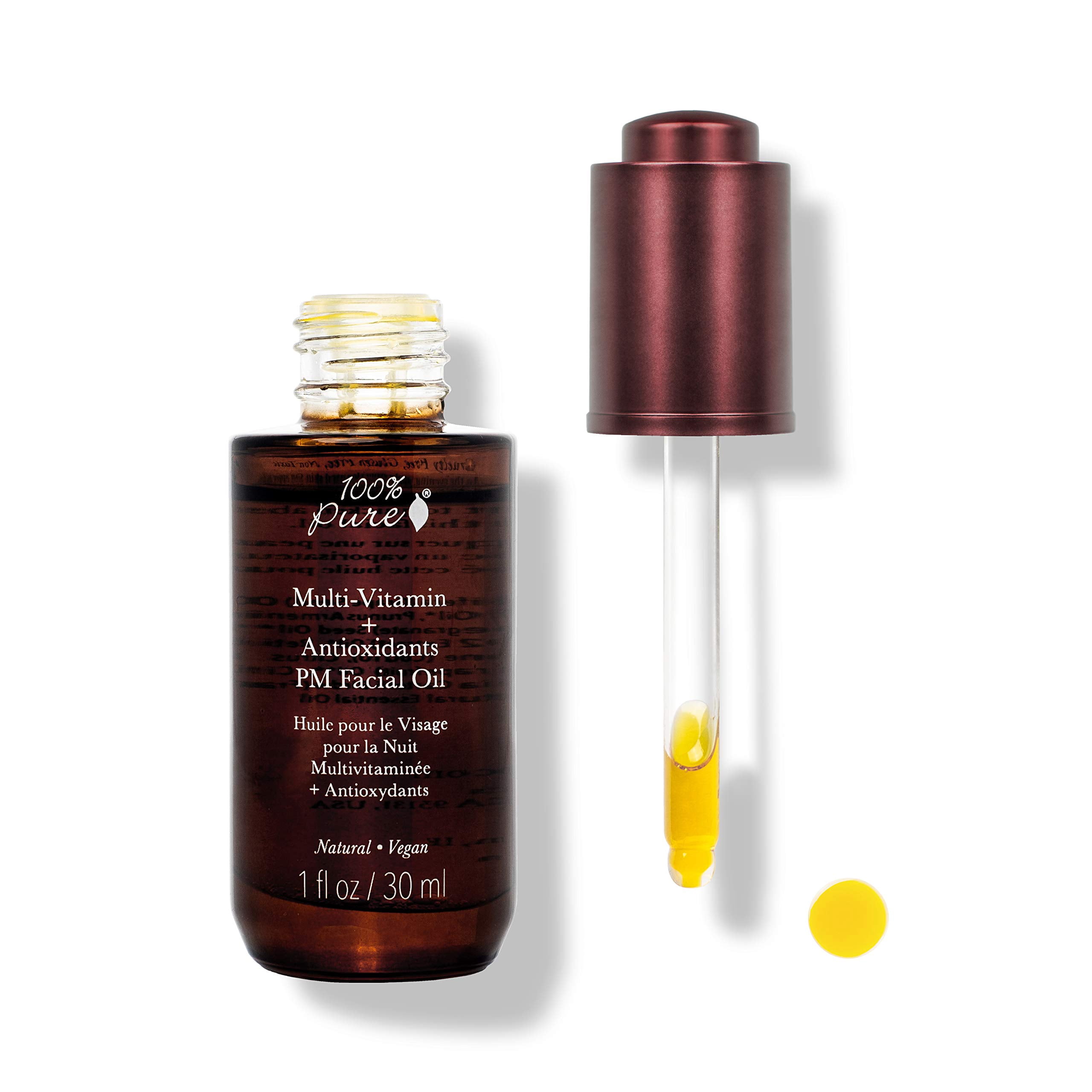 100% PURE Multi-Vitamin + Antioxidants PM Facial Oil, Anti-Aging Skin ...