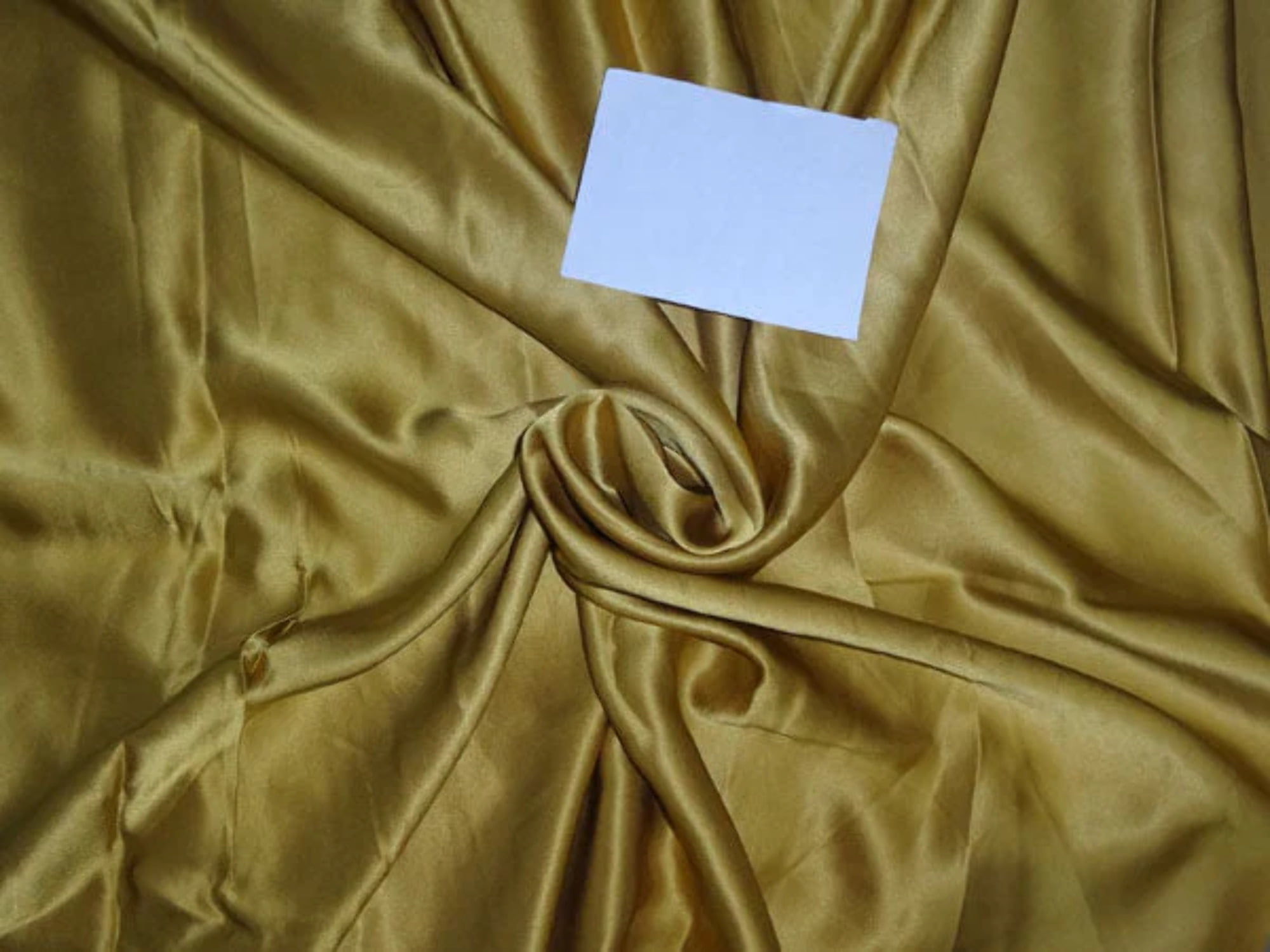 100% PURE SILK SATIN FABRIC 150 GRAMS GOLD colour 54quot; wide - Walmart.com