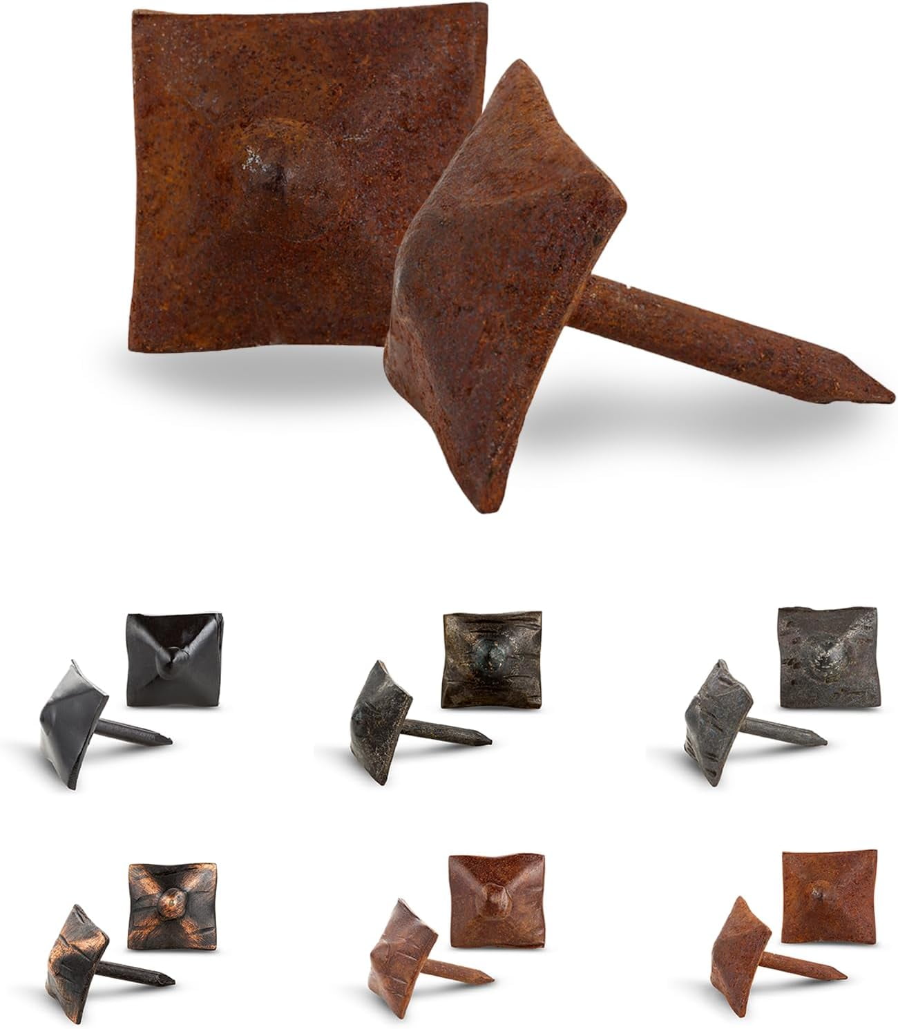 100 Pack 0.75 Inch Small Square Clavos Decorative Nails – Rusted ...