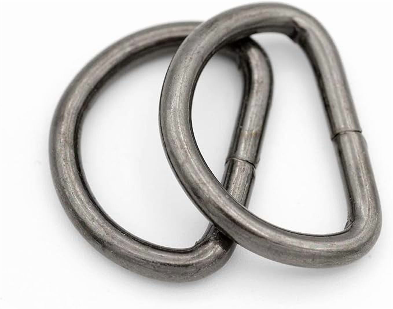 100 Pack 1/2 Inch Metal D-Rings Non Welded Dee Ring for Bag Belt ...