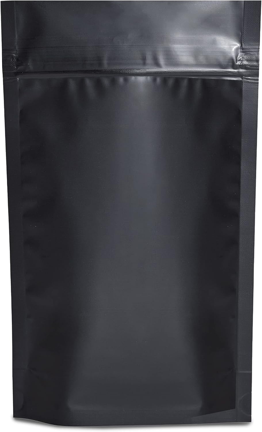 100 Pack 1/2 oz Matte Black 5"x8"x2.5" Ziplock Pouch ASTM-D3475 ...
