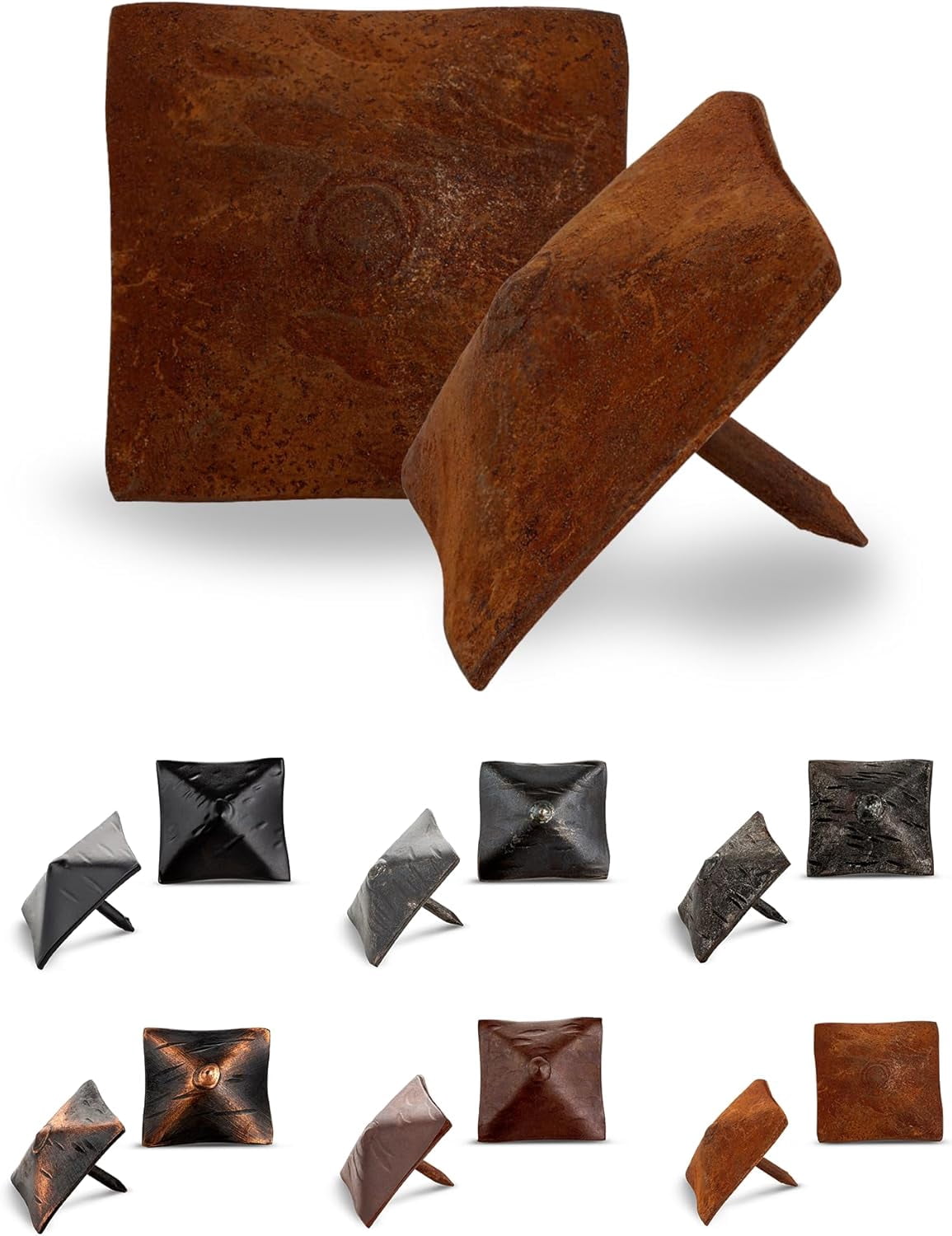 100 Pack 1.25 Inch Large Square Clavos Decorative Nails – Rusted ...