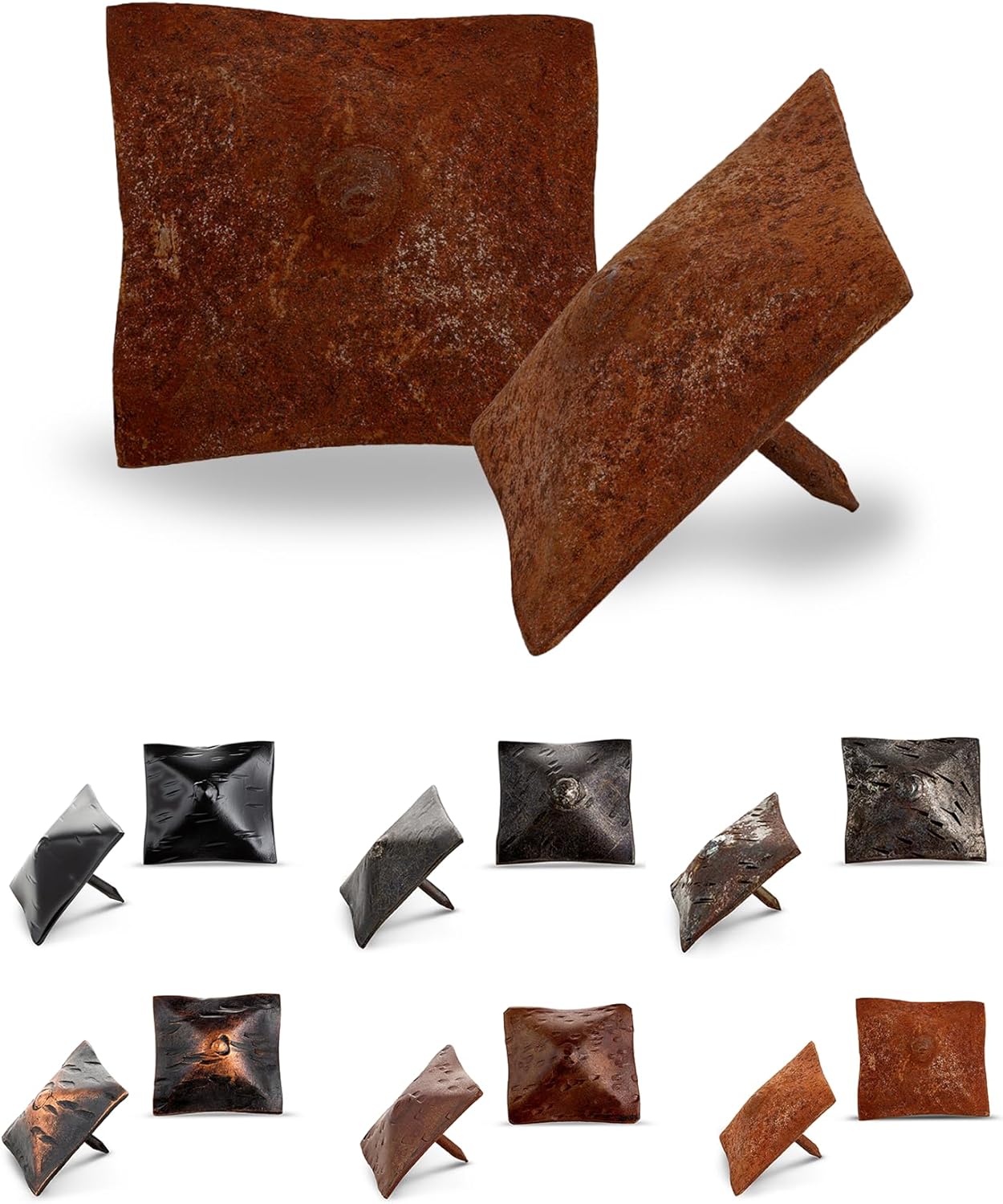 100 Pack 1.5 Inch Large Square Clavos Decorative Nails – Rusted ...