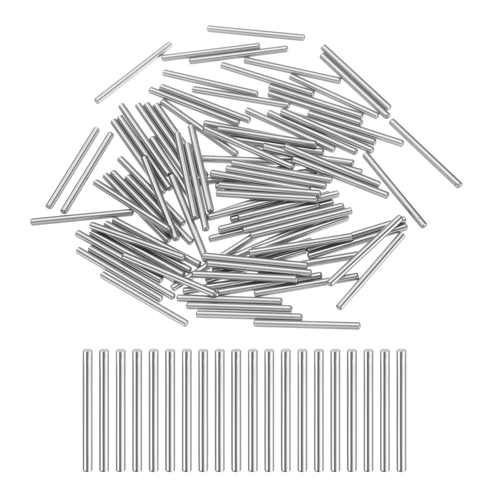 100 Pack 1.5mm x 20mm Dowel Pins Bearing Steel Cylindrical Dowel Pins ...