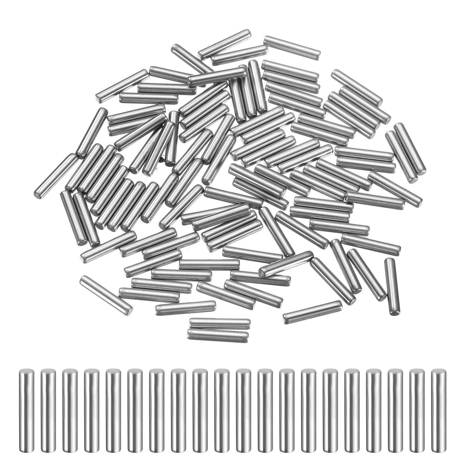 100 Pack 1.5mm x 8mm Dowel Pins Bearing Steel Cylindrical Dowel Pins ...