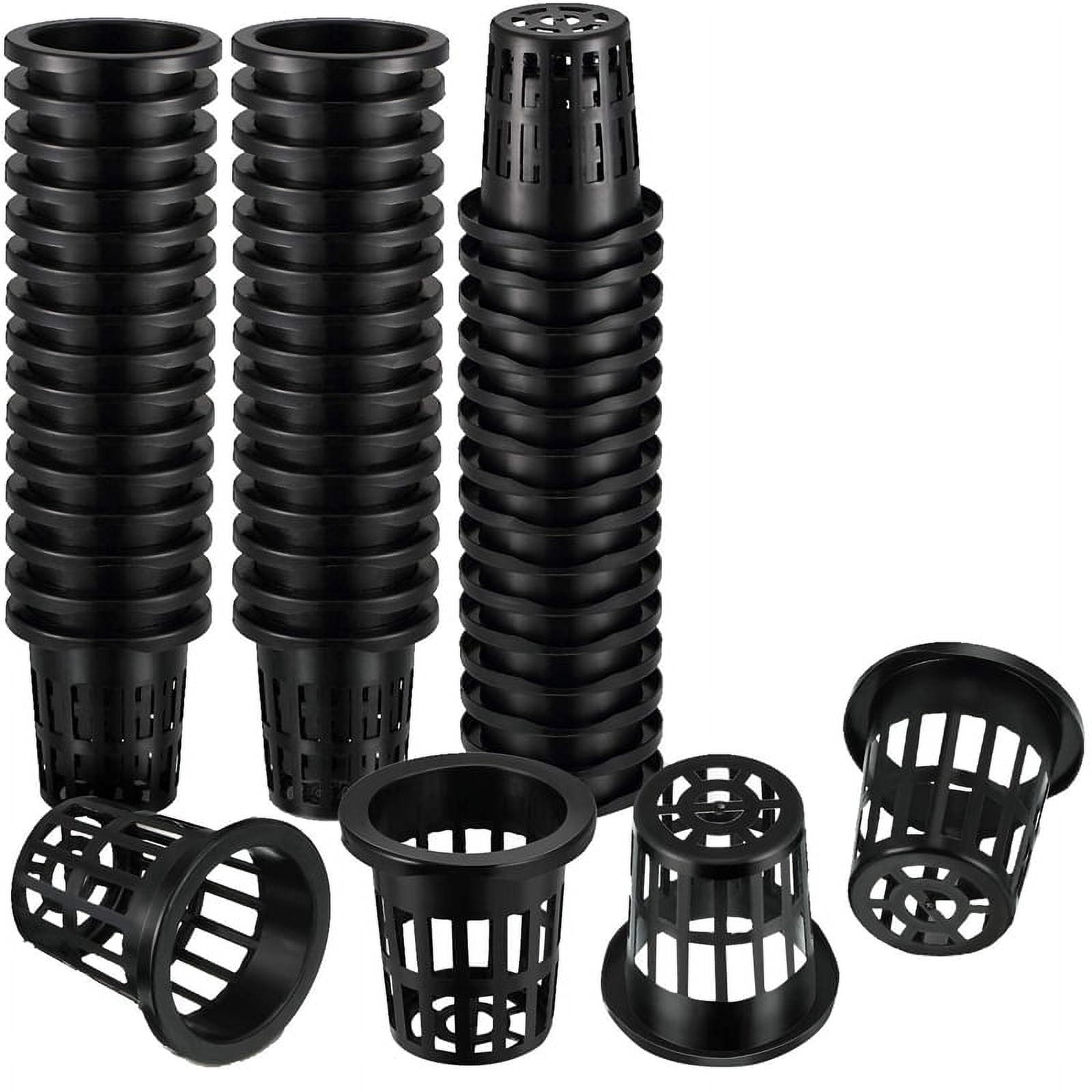 100 Pack 1.77 Inch Net Cups Slotted Mesh Wide Lip Filter Plant Net Pot ...
