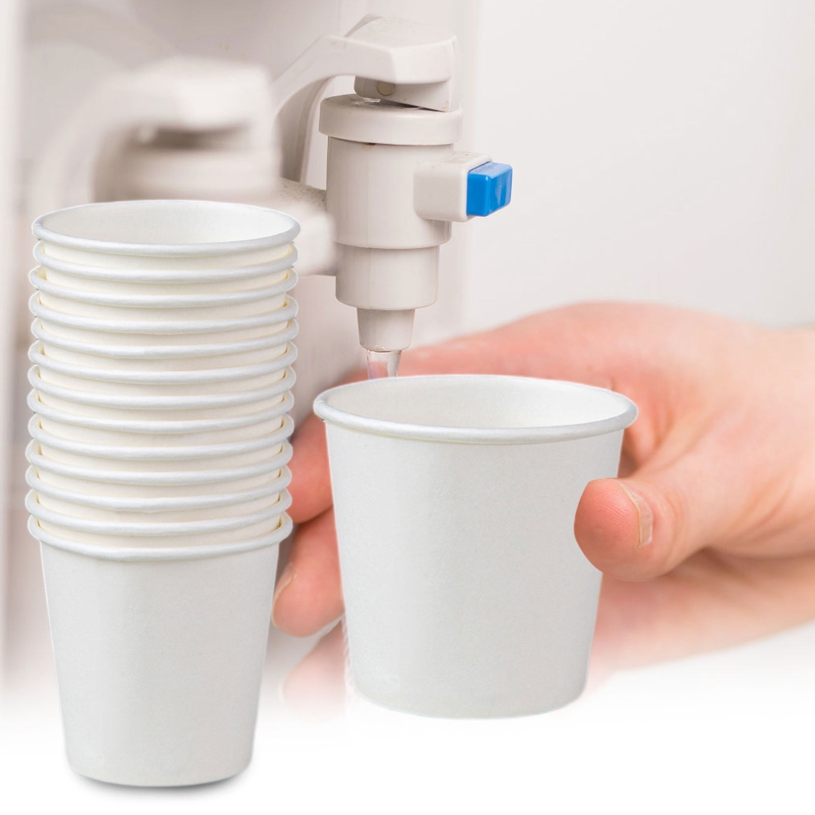 100-Pack 1.7Oz Disposable Paper Coffee Cups, Leak-Proof White Paper ...