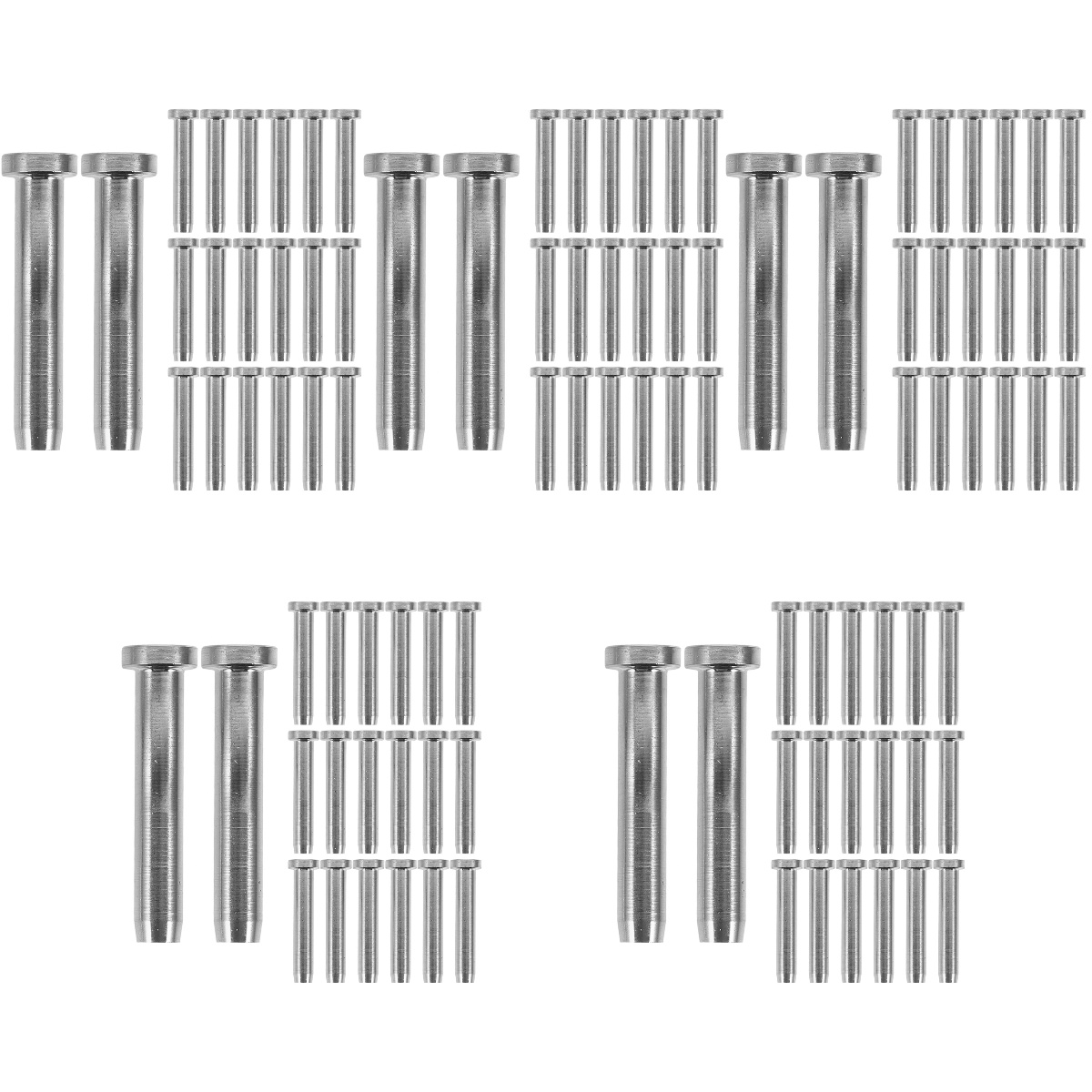 100 Pack 1/8" Cable Railing Swage Threaded Stud Tension End Fitting ...