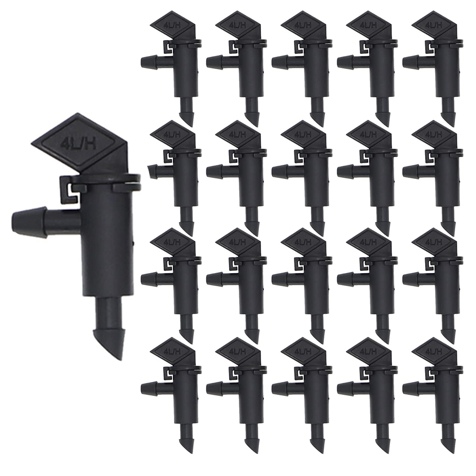 100 Pack 1 GPH Flag Irrigation Dripper Emitter 4L/H Garden Irrigation ...