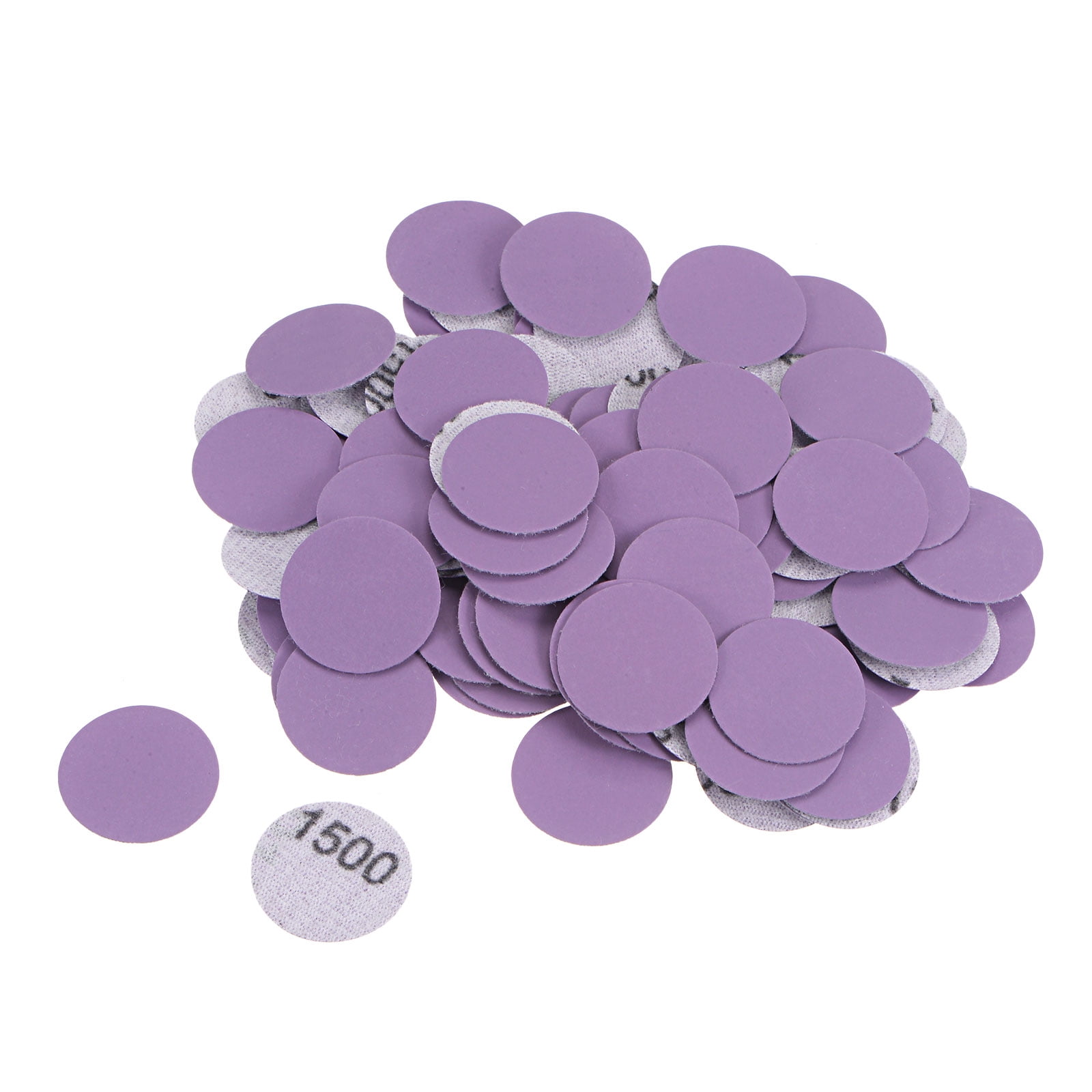 100 Pack 1-Inch Purple Sanding Discs 1500 Grits Hook & Loop ...
