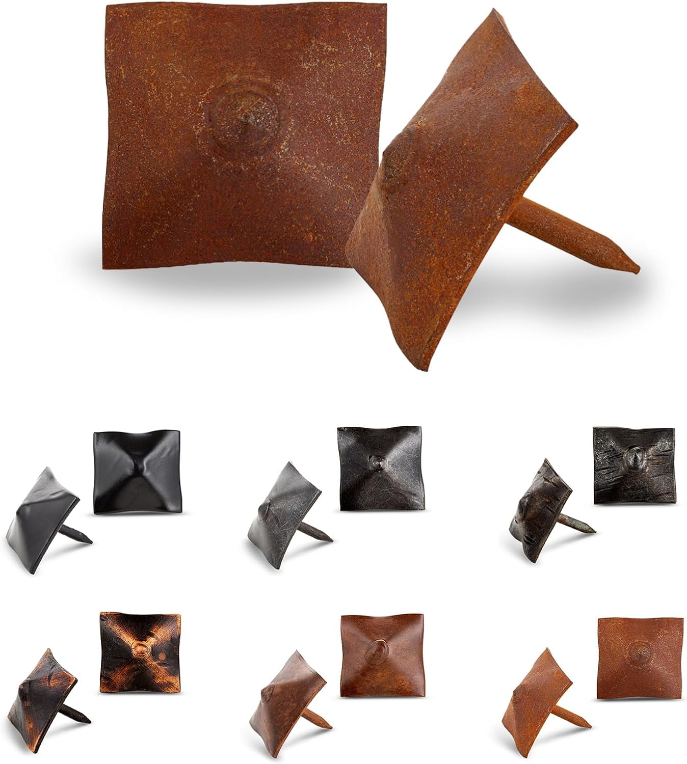 100 Pack 1 Inch Small Square Clavos Decorative Nails – Rusted – Rustic ...