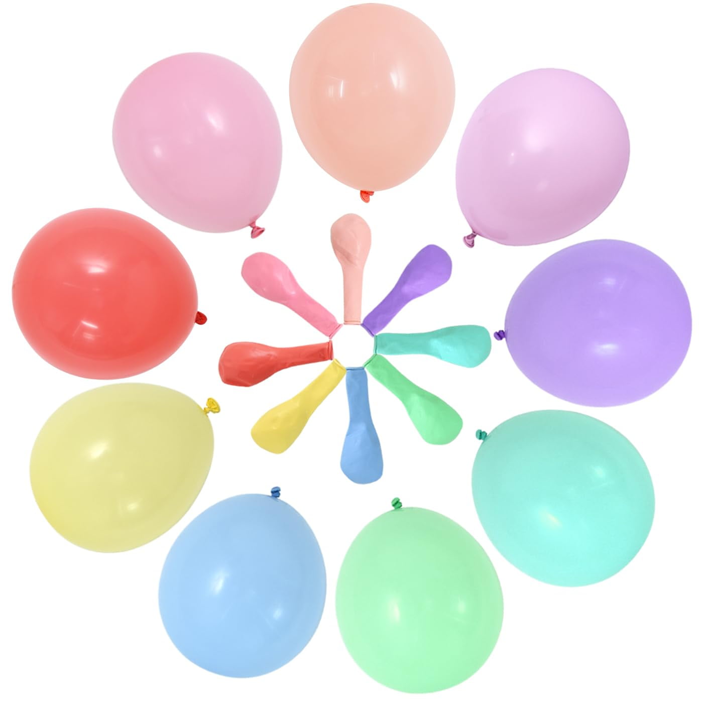 100 Pack 10 Inch Pastel Balloons Spring Rainbow Colors, Macaron ...
