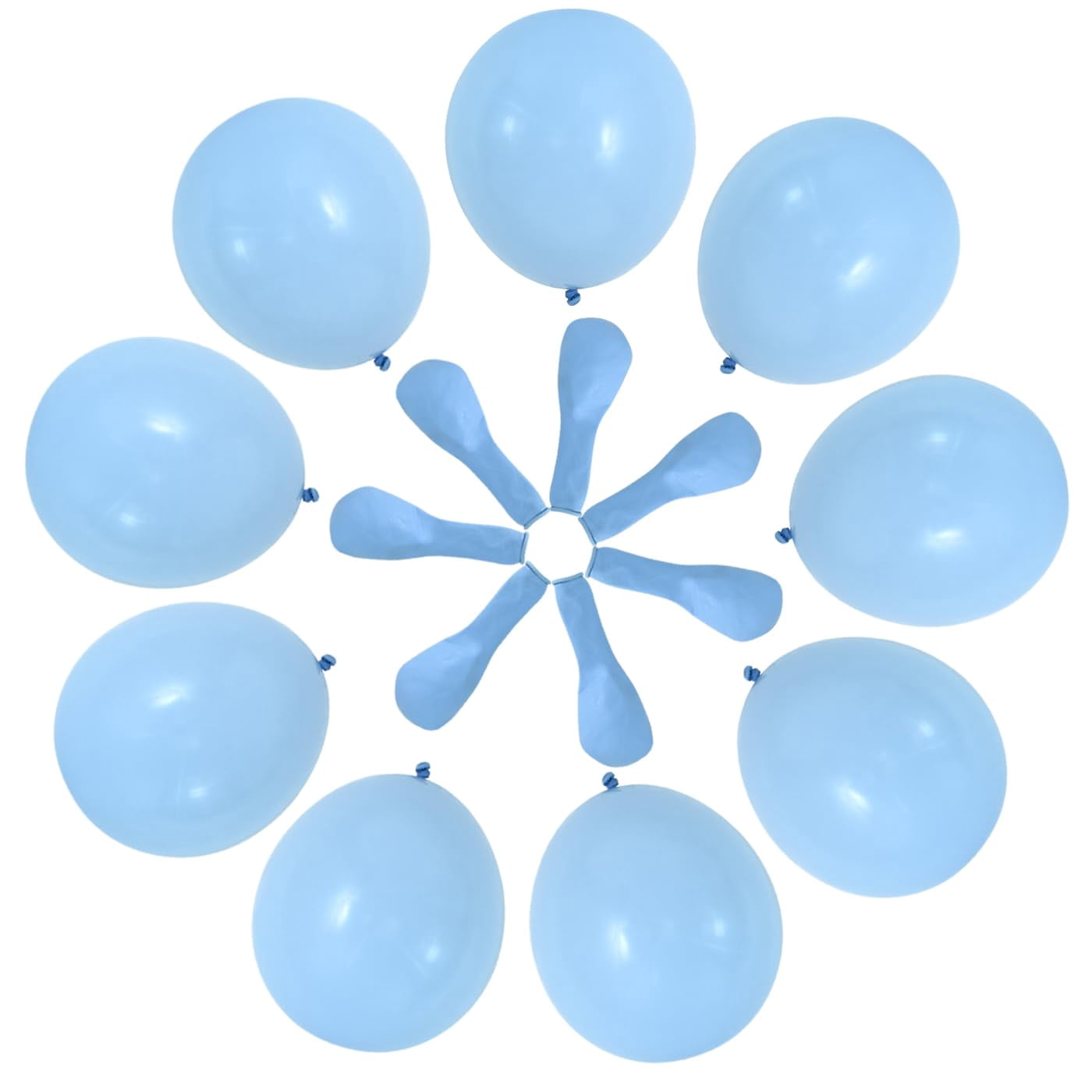 100 Pack 10 Inch Thicken Light Blue Balloons,Large Macaron Blue Latex ...