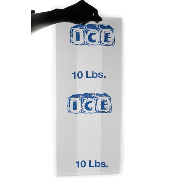 EcoQuality 100 Pack 10 LB Clear Ice Bags - Durable, Commercial Grade ...