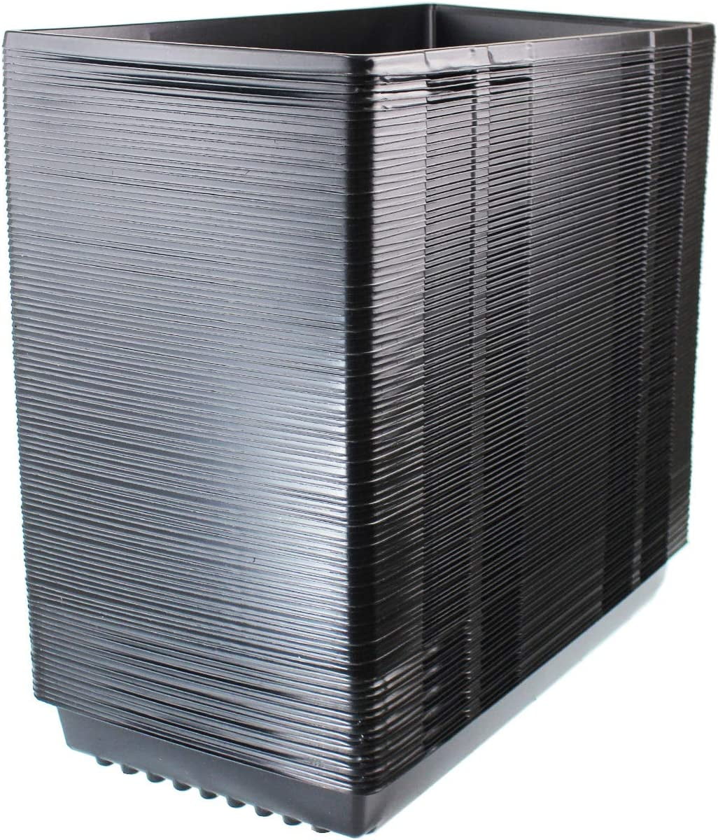 100-Pack 1020 Garden Growing Trays with Drain Holes - 10" x 20" Plastic ...