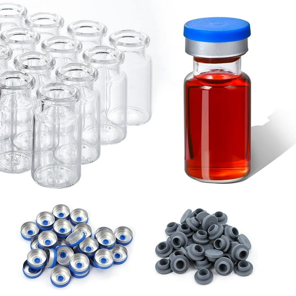 Small Plastic Vials in Clear and Amber for Scientific and Medical Use