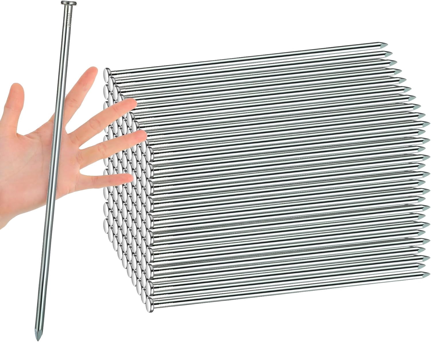 100 Pack 12 Inch Metal Stakes Spikes Garden Landscape Edging Anchoring ...