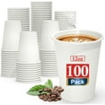 100 Pack 12 oz Disposable Cups, To Go Hot Cups,Leak-Free Food Safe ...