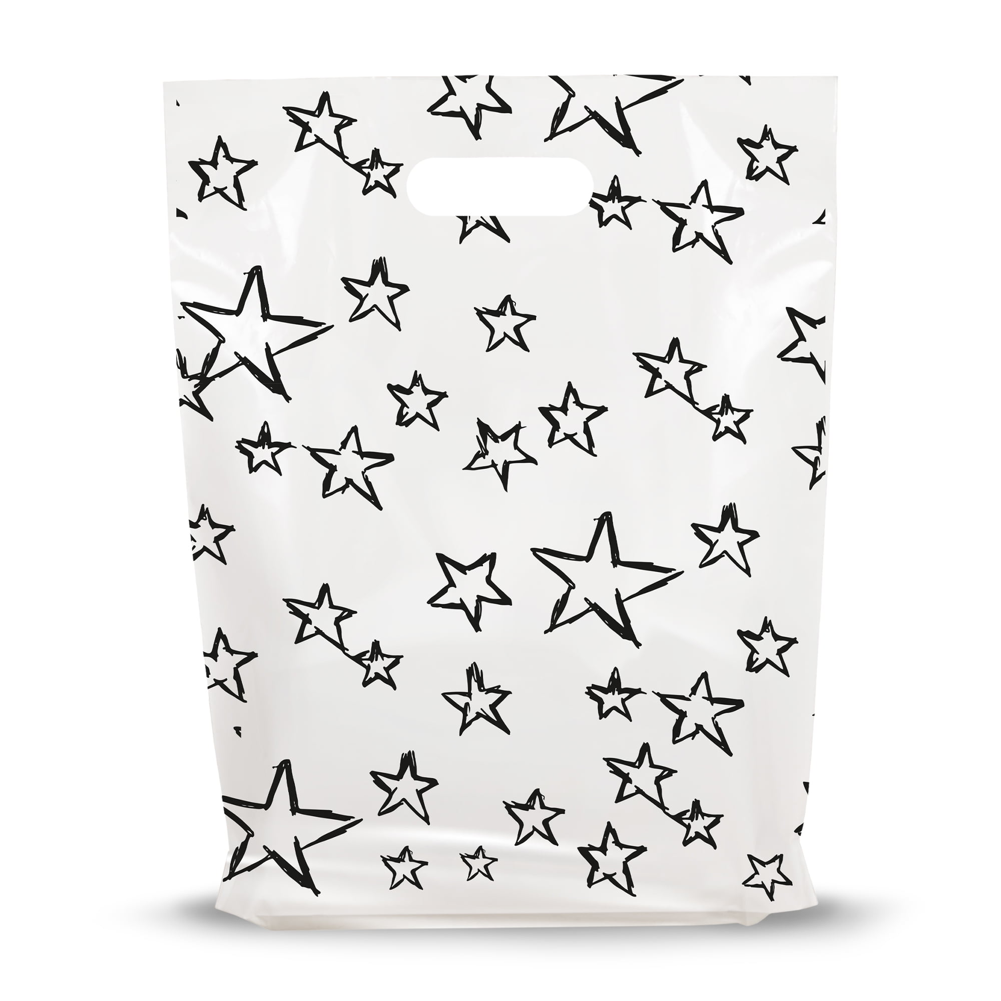 100 Pack of 12X15 Die Cut Star Party Favor Bags, Plastic Bags for use ...