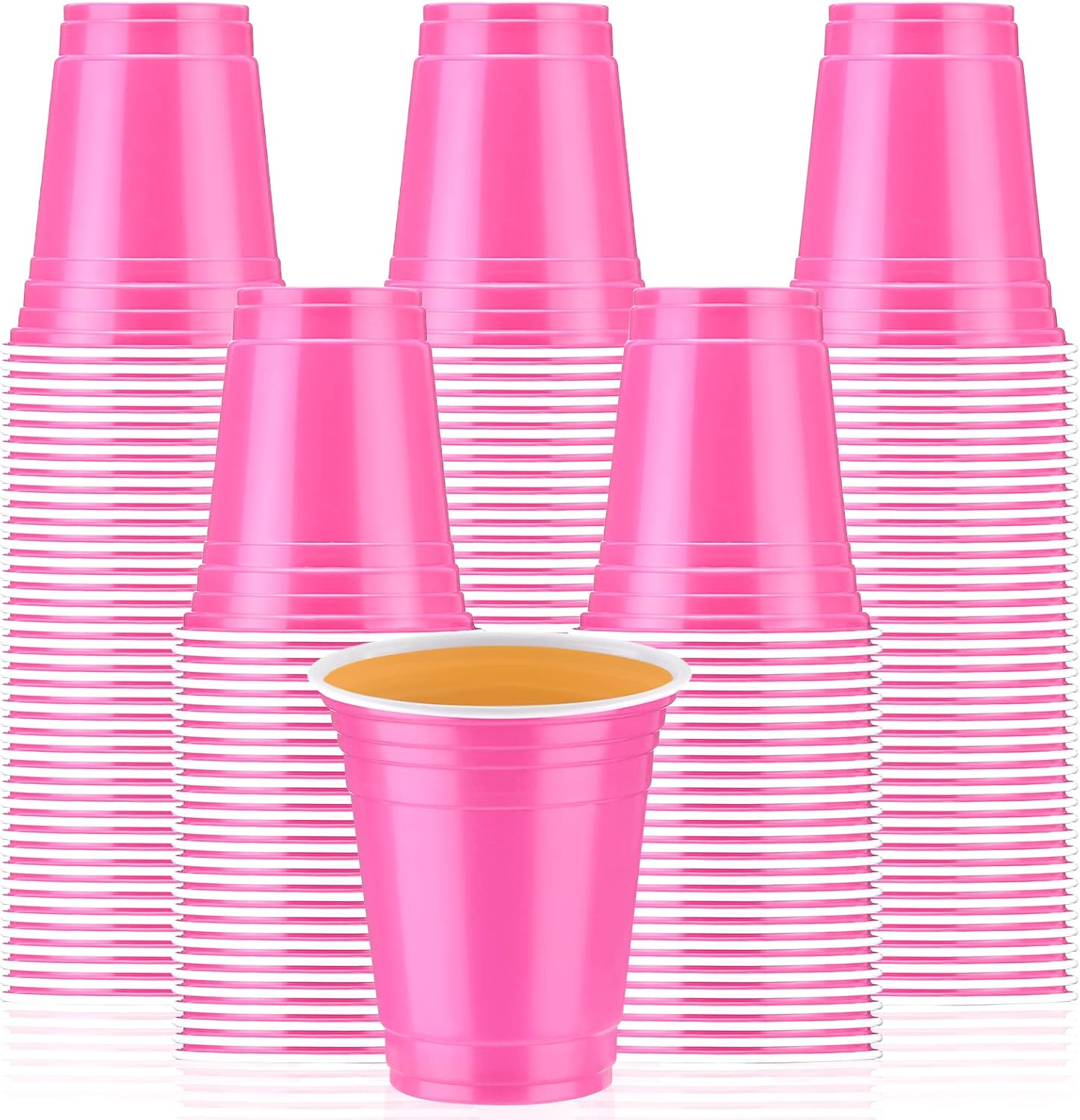 100 Pack 12oz Plastic Cups Graduation Heavy Duty Drinking Disposable ...