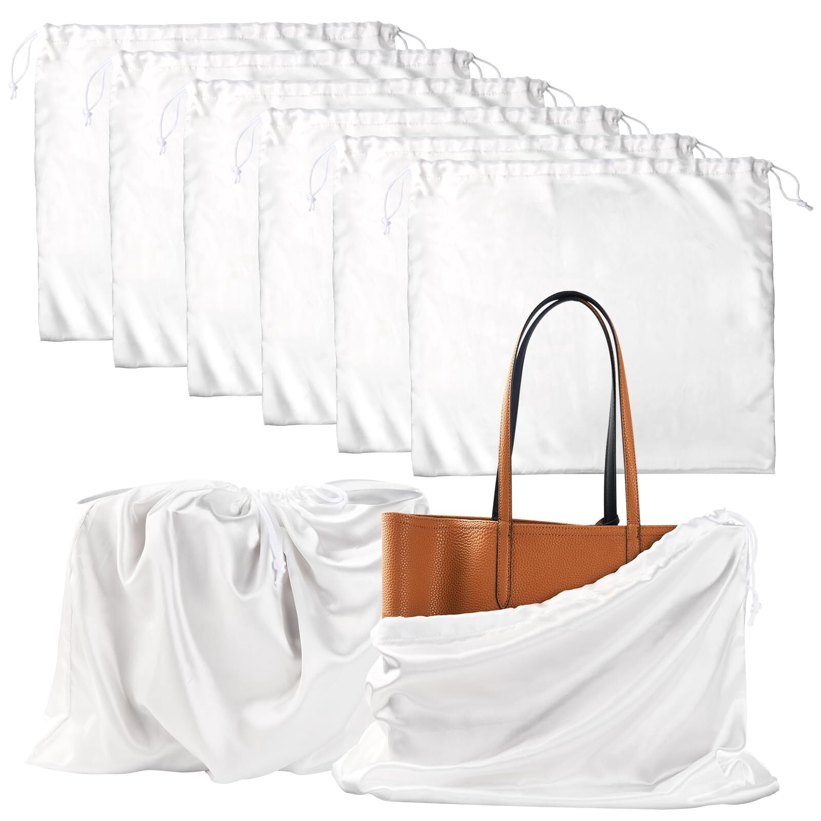 100 Pack 12x18 inch Plastic Drawstring Bags Transparent Shoe Bags for ...