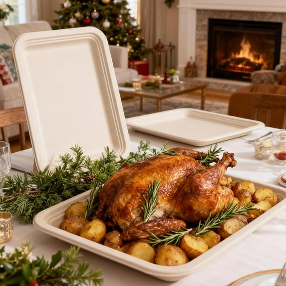 100 Pack 14 Inch Disposable Paper Food Trays for Serving Food ...