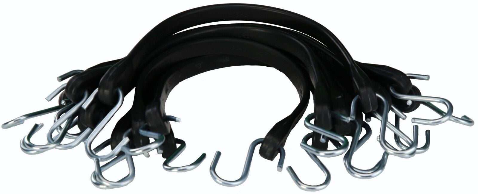 (100 Pack) 15" Rubber Bungee Cords with S Hooks Heavy Duty Outdoor Tarp ...