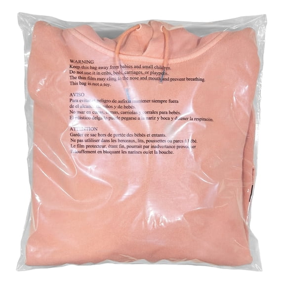 100 Pack 18"x24" Clear Plastic Poly Bags with Suffocation Warning Self ...