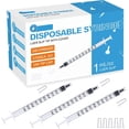 100 Pack 1ml /1cc Syringe with Cap Oral Syringes without needle for ...