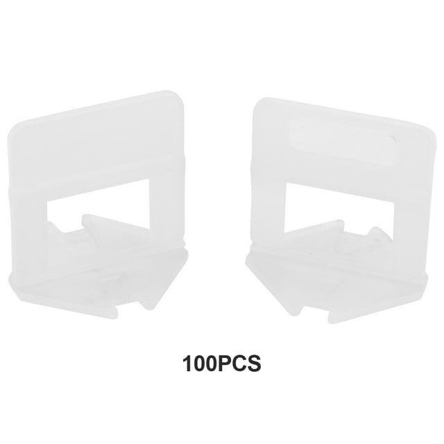 100-Pack 2.5mm Plastic Disposable Tile Leveling Clips Spacers for Floor ...