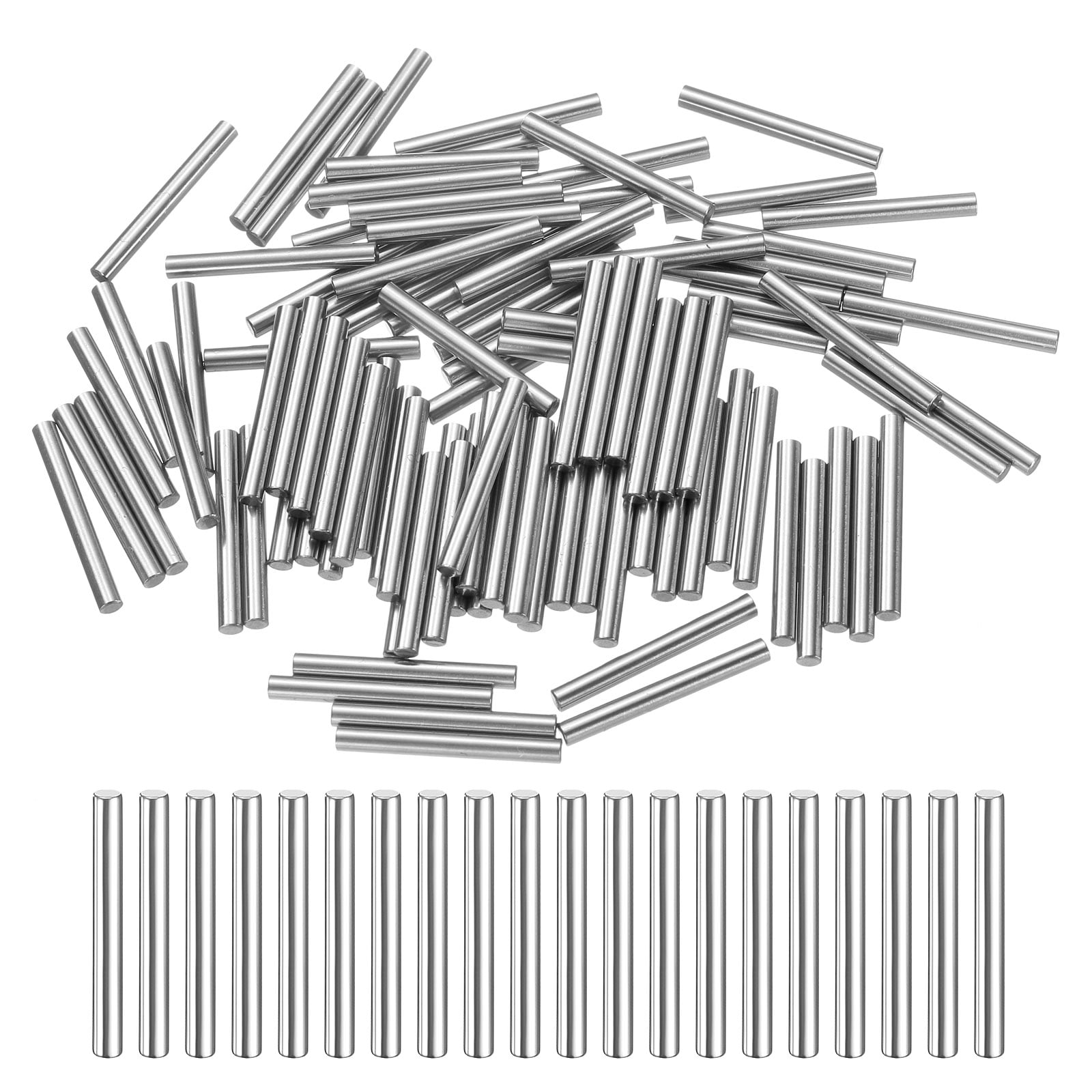 100 Pack 2.5mm x 22mm Dowel Pins Bearing Steel Cylindrical Dowel Pins ...