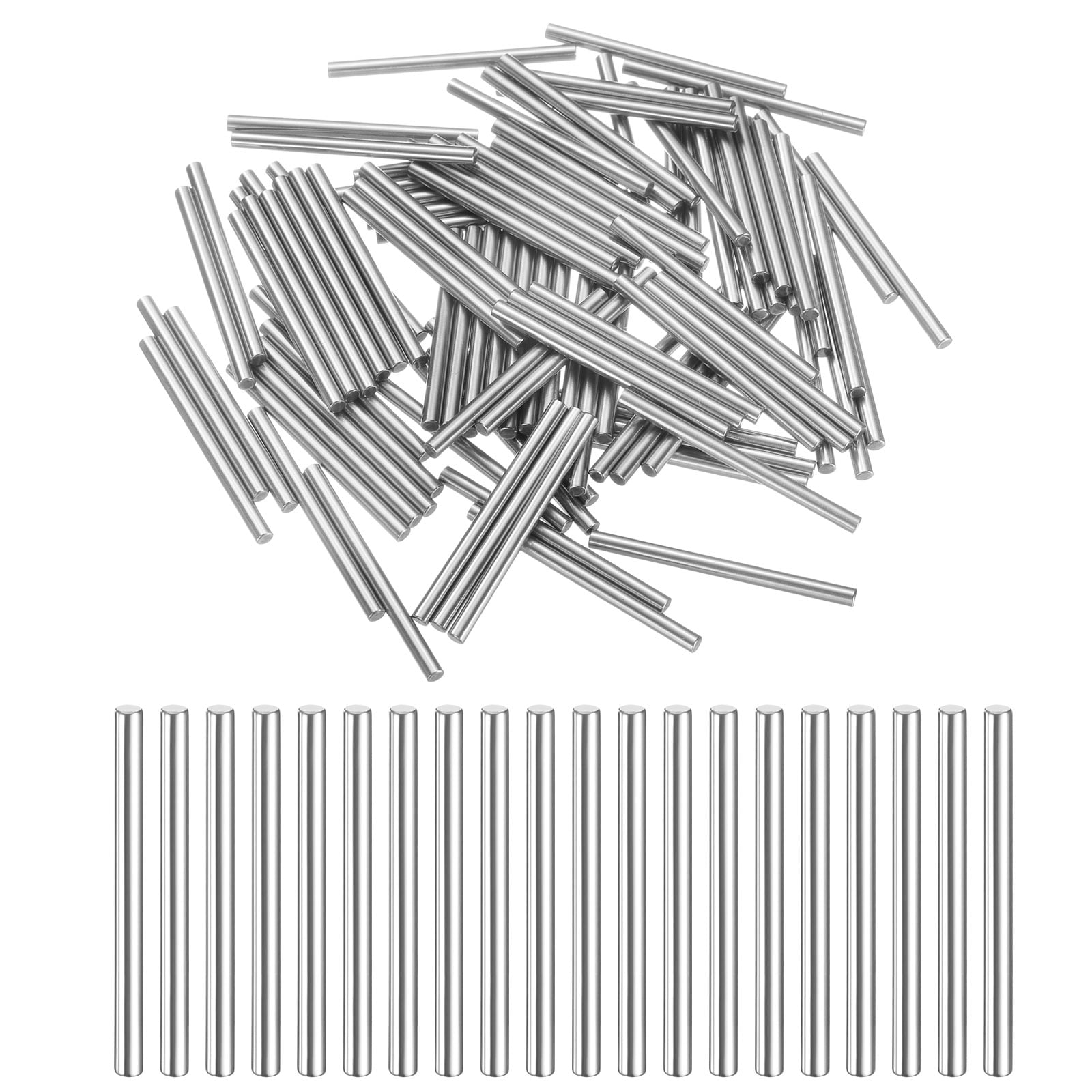 100 Pack 2.5mm x 35mm Dowel Pins Bearing Steel Cylindrical Dowel Pins ...