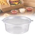 100 Pack 2.5oz (75ml) Disposable Portion Cups with Hinged Lids, Clear ...