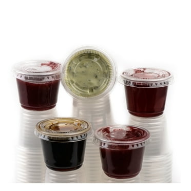 EcoQuality Disposable Condiment Cups, 3 Oz Portion Storage, Hinged ...
