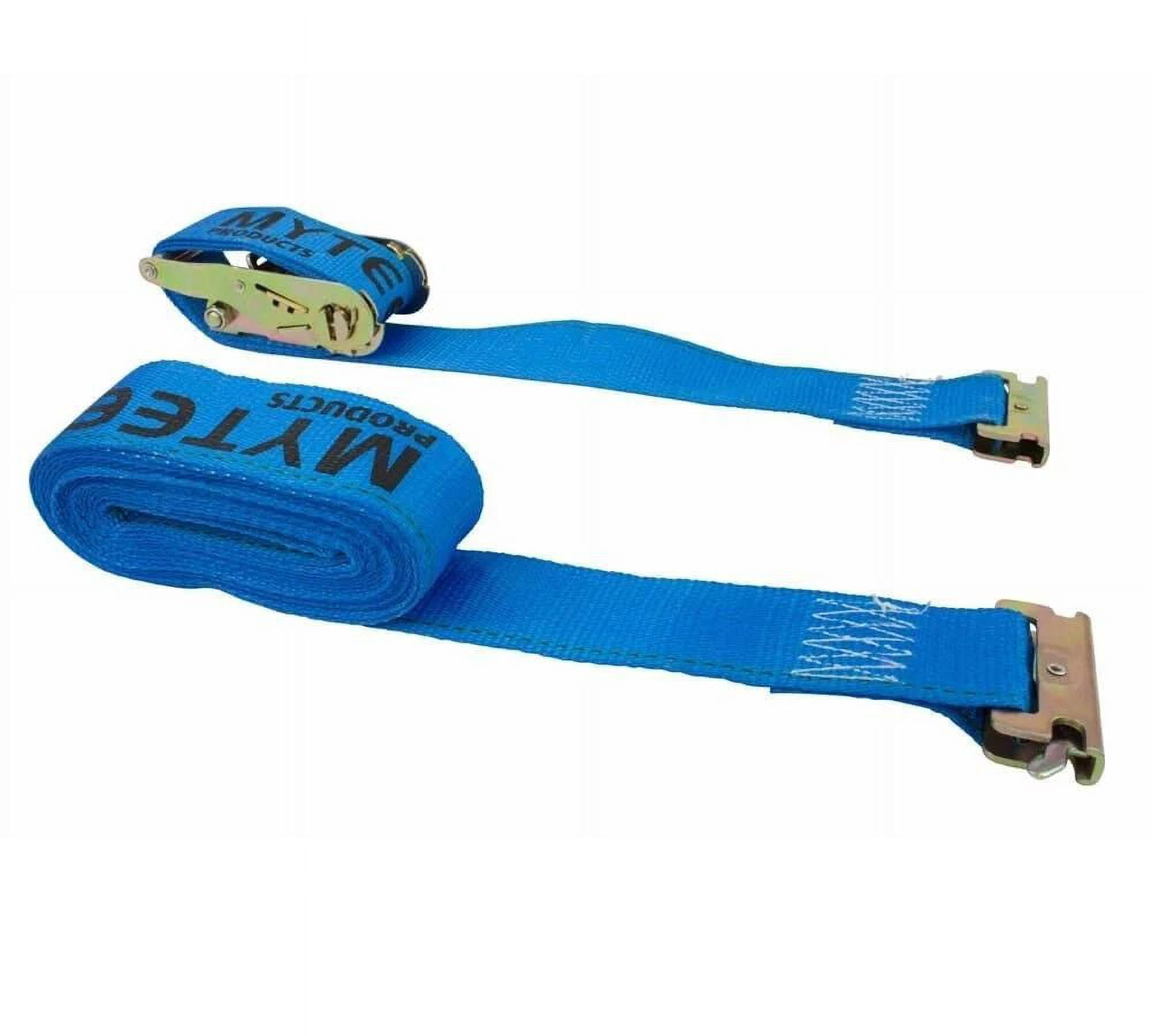 (100 Pack) 2'' x 20' E Track Straps w/ Spring E-Fittings - Blue Ratchet ...