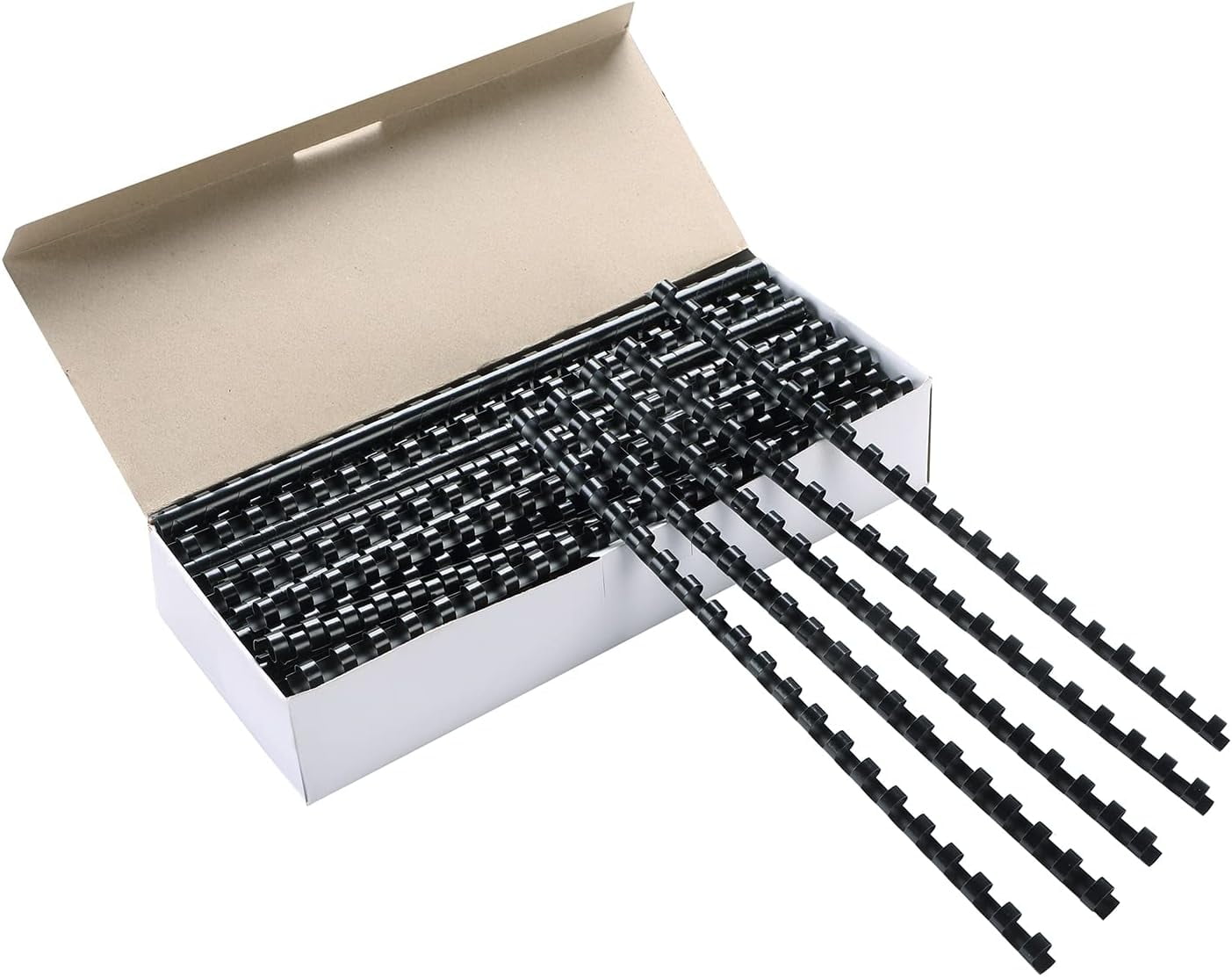 100 Pack 21 Ring Plastic Comb Binding Spines | 1/4 Inch Diameter, 20 ...