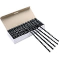 100 Pack 21 Ring Plastic Comb Binding Spines | 1/4 Inch Diameter, 20 ...