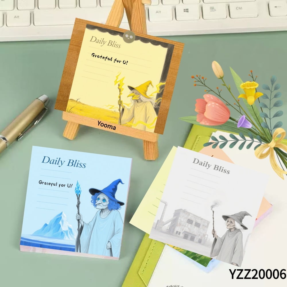 100-Pack 3.54x3.54 Inch Note Cards, Enchanted Wizard Writing Pads ...