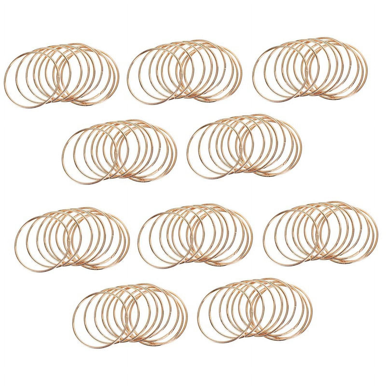 100 Pack 3 Inch Gold Dream Catcher Metal Rings Hoops Macrame Ring for ...