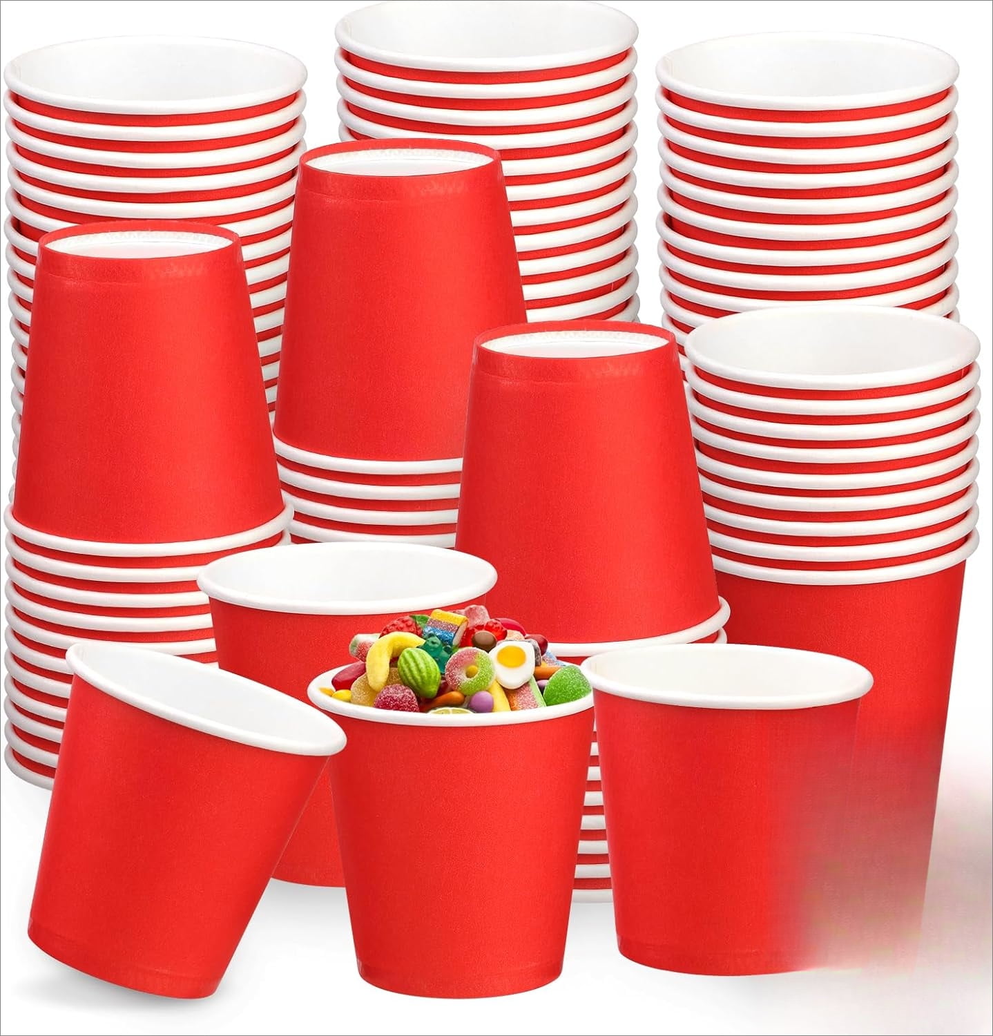 100 Pack 3 oz Paper Cups, Bathroom Cups Disposable,Mouthwash Cups Small ...